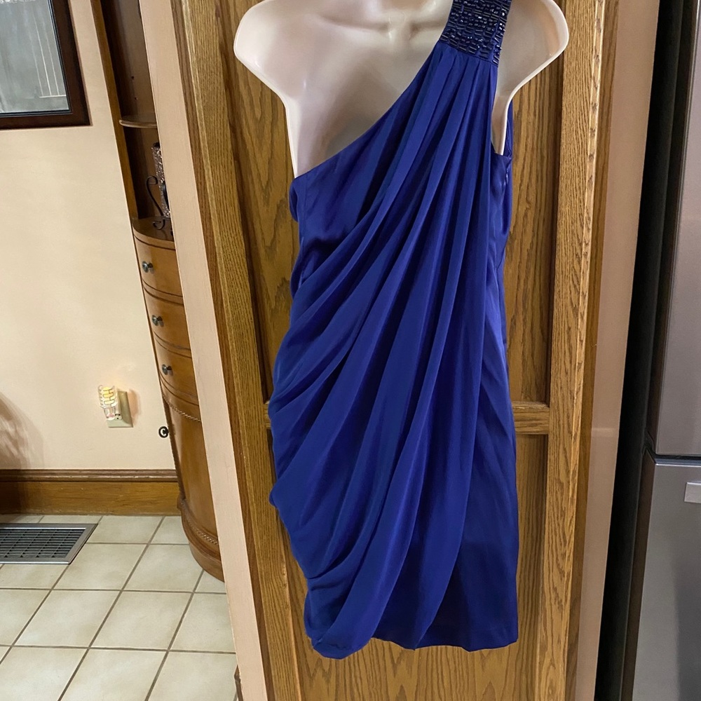 Cache Blue Greek Goddess Tunic/Mini Dress Size 12 Fit… - Gem